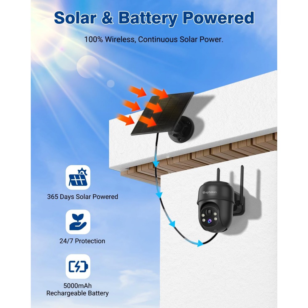 PTZ Solar powered wireless camera B40